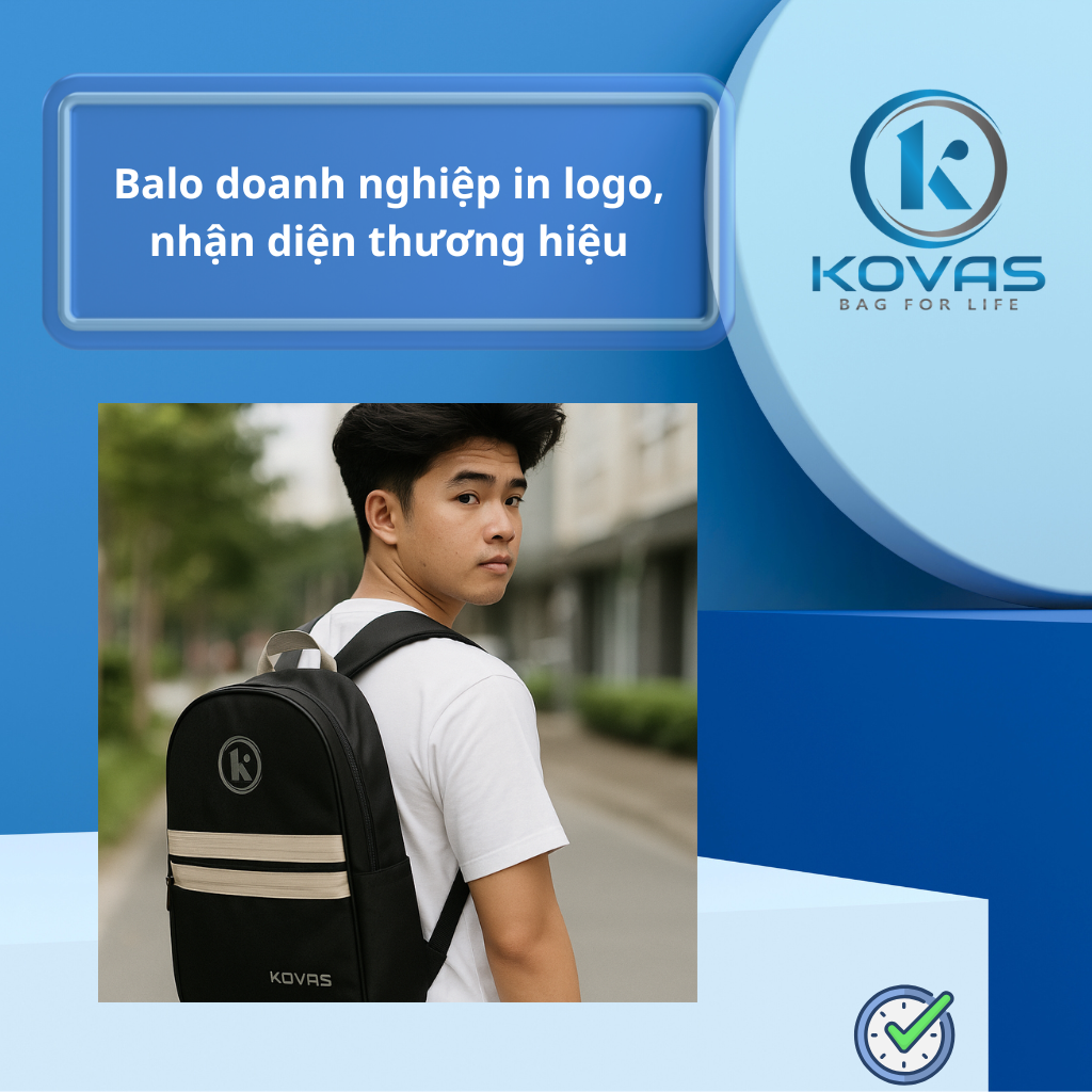 Balo doanh nghiệp in logo, nhận diện thương hiệu